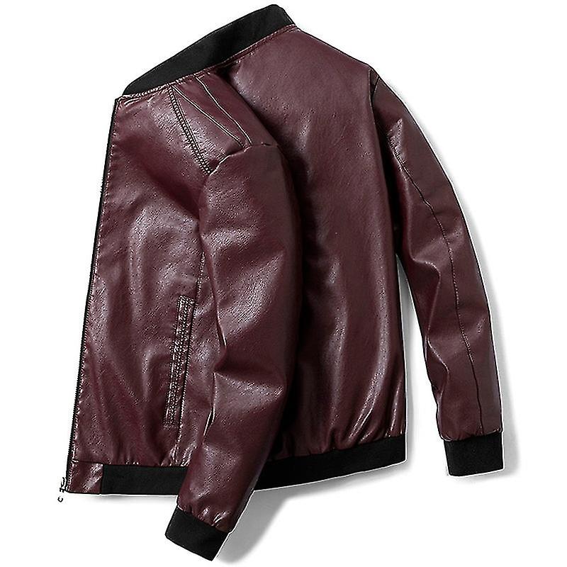 Plus Size 7xl 8xl Pu Leather Jacket Men Bomber Baseball Jacket Biker ...
