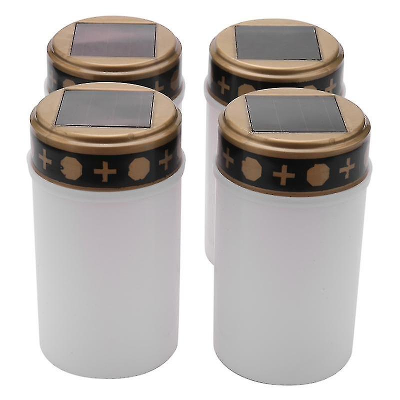 White Grave Candle For Cemetery Grave Solar Lights With Lighting Led ...