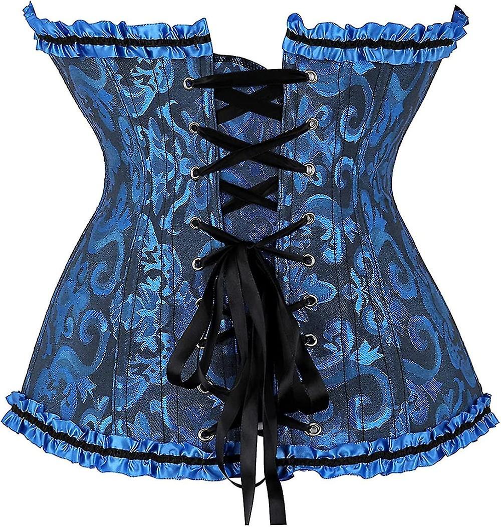 Kelvry Plus Size Sexy Bridal Lingerie Bustier Boned Corset G String
