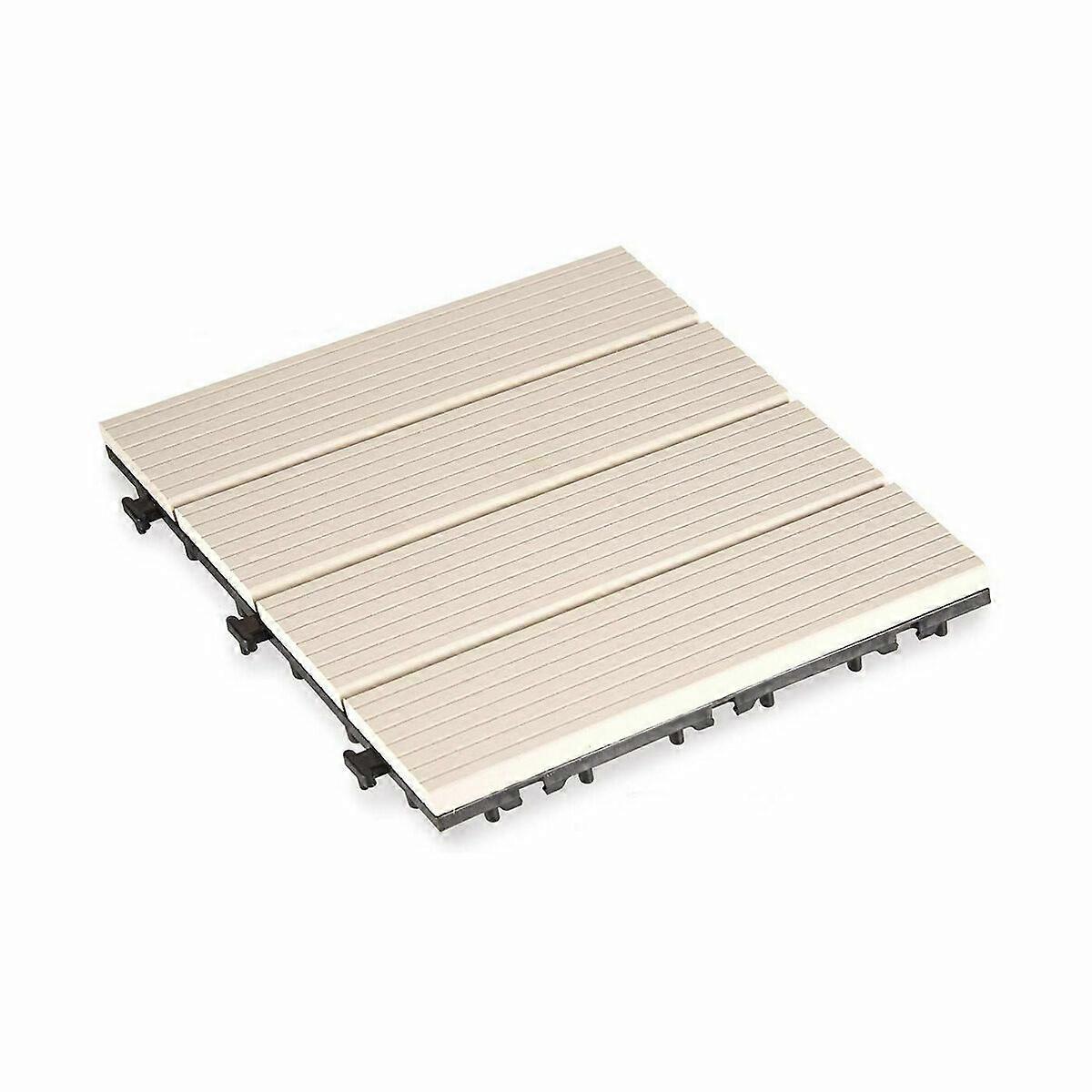 Interlocking Floor Tile Ibergarden SM-4P-AWH Beige Polyethylene ...