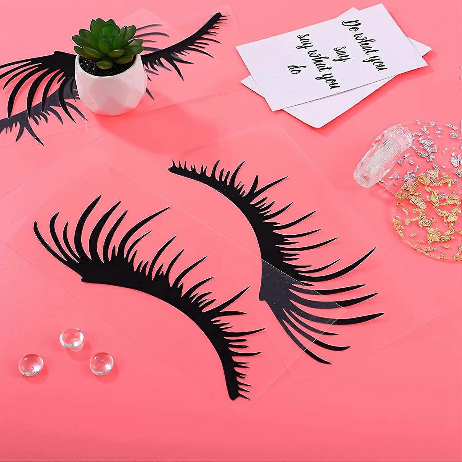 2pcs Black Eyelashes Car Sticker Eyelashes Decal Car Decor Sticker 25 ...