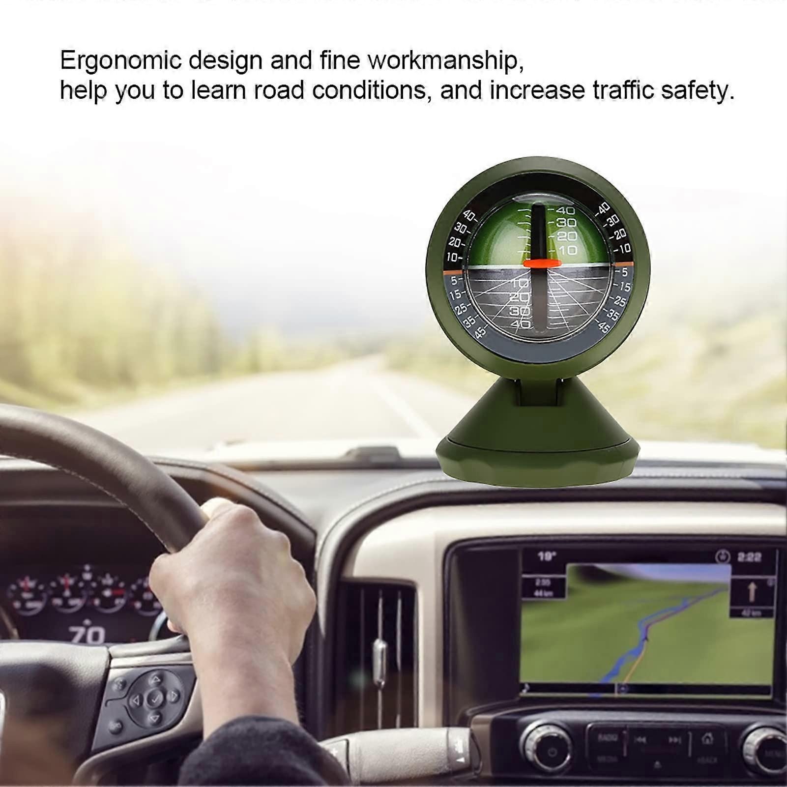 Slope Meter, Car Compass, Outdoor Multifunction Car Inclinometer Angle ...