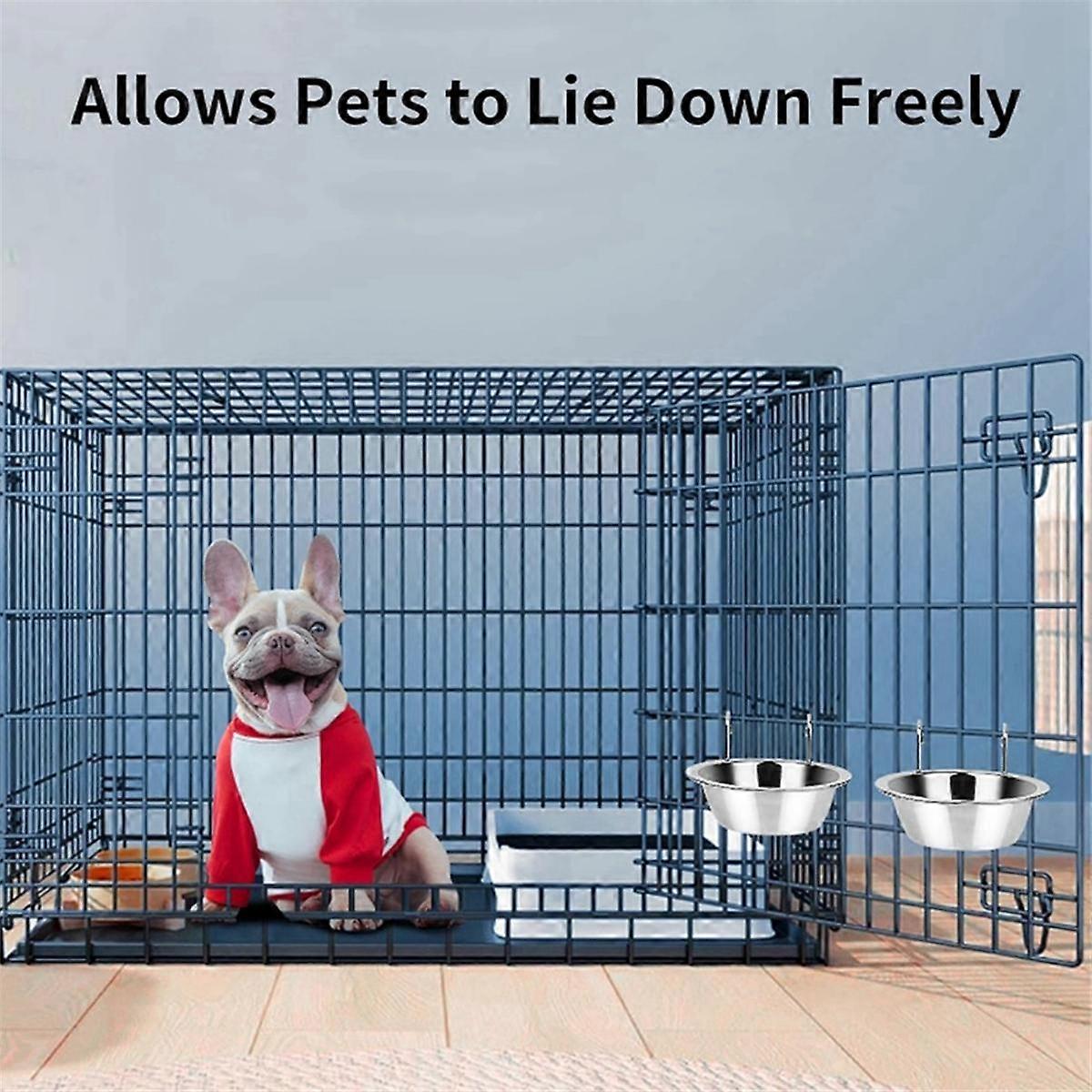 Kennel Water Bowl Hanging,Stainless Steel Puppy Bowls,Dog Crate Water ...