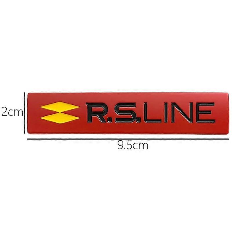 3D Metal RS Line Emblem Car Body Trunk Badge Logo Decal For Renault ...