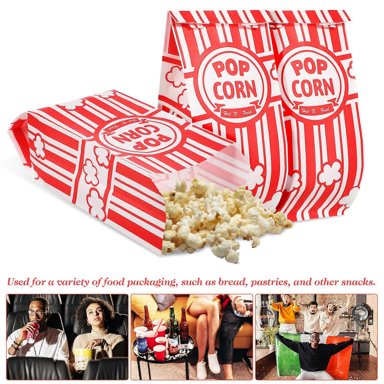 100 Pcs Popcorn Bags Individual Servings Small Popcorn Bags Popcorn ...