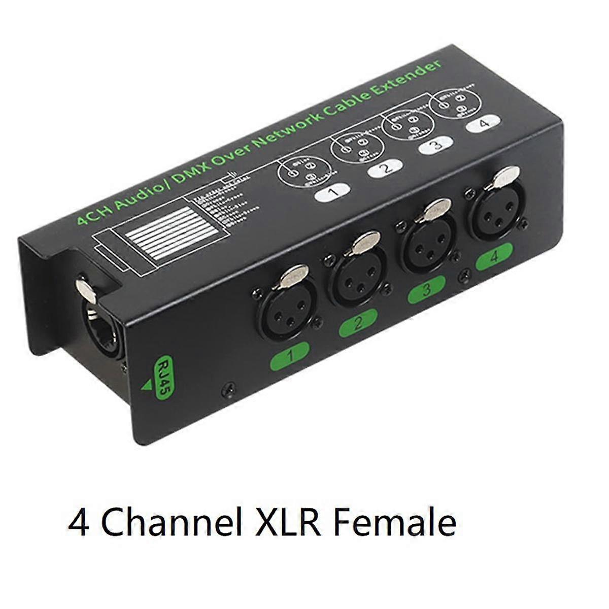 1Pair 4CH 3 Pin Audio/DMX over Network Cable Extender DMX512 Network ...