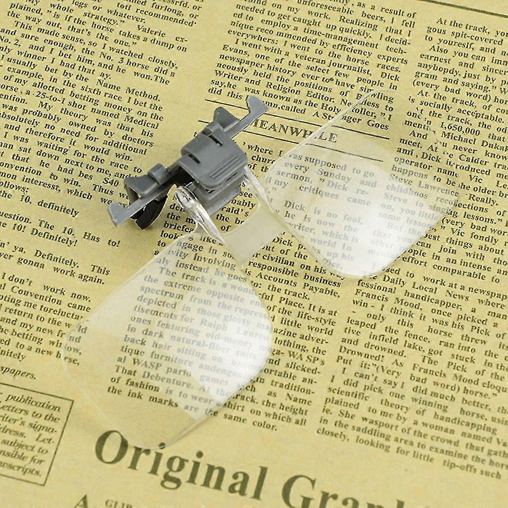 Practical Head-mounted Glasses Clip-on 2x Magnifying Glass Acrylic ...
