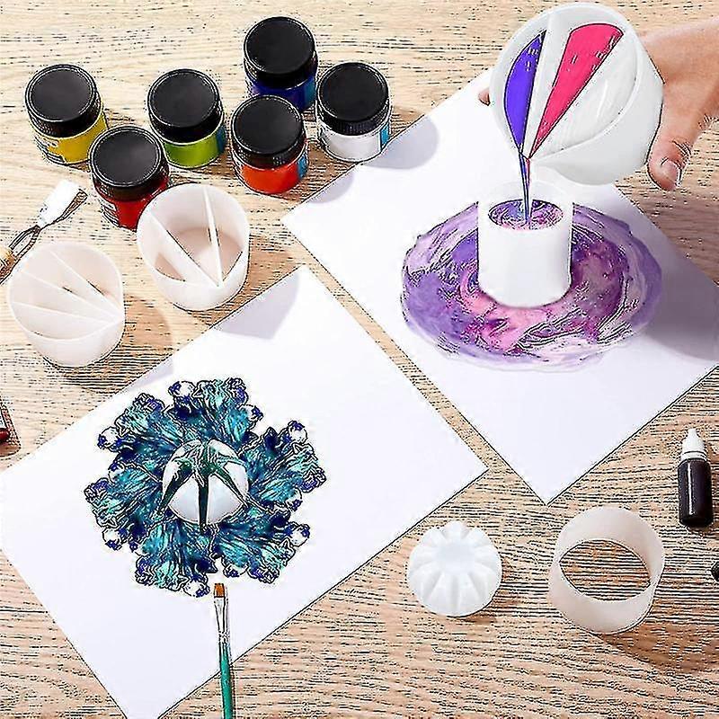 8pc Paint Pour Cup Bundle Paint Pouring Cup Multi Channel Split Cup For ...