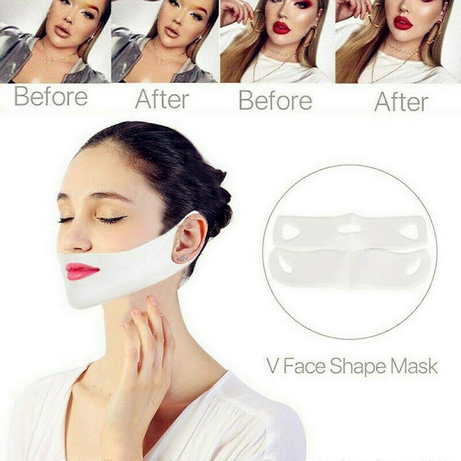 Facial Mask V Shape Face Mask Lifting Firming Burn Double Chin V line ...