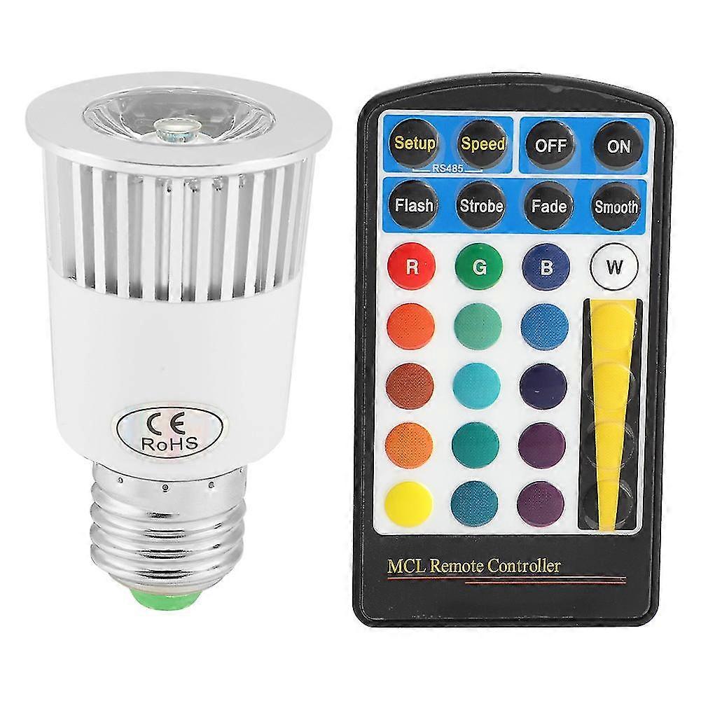 E27 5w Rgb Led Remote Control Aluminium Shell Bulb With Memory Function ...
