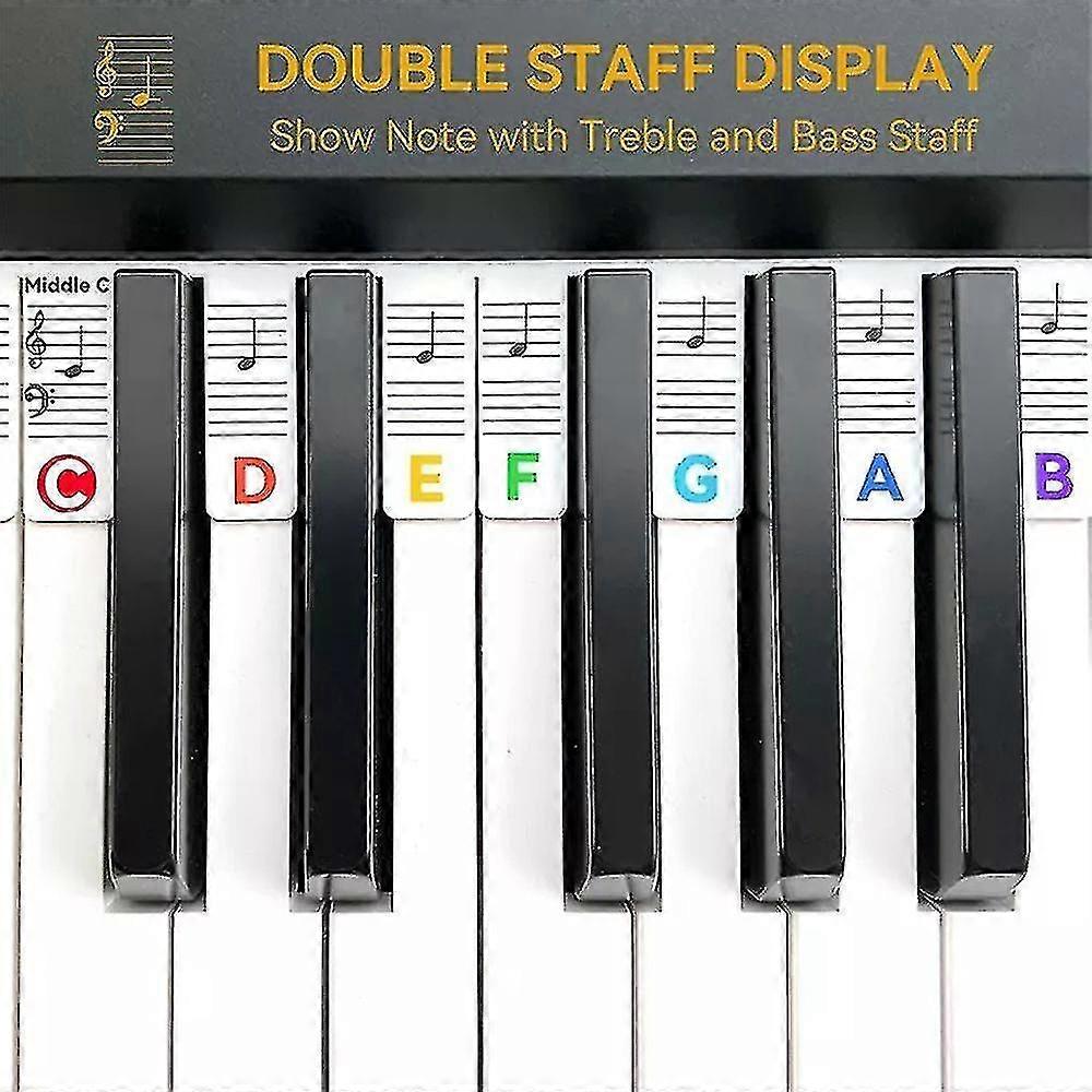 Removable Piano Keyboard Note Labels Reusable Silicone 88 Keys Piano ...