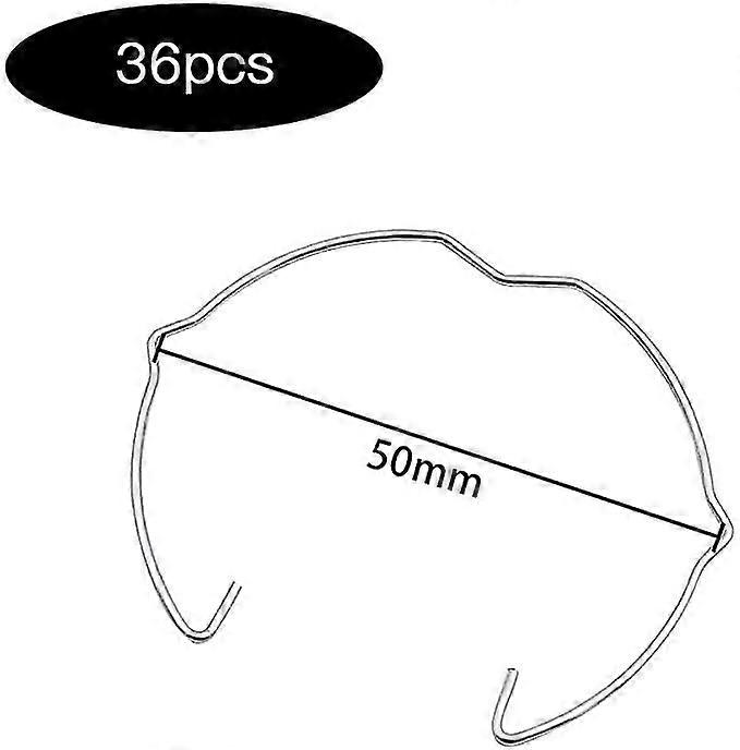 36 Pieces Lamp Retaining Rings for GU10 MR16 Spotlight 50MM Silver Horn ...