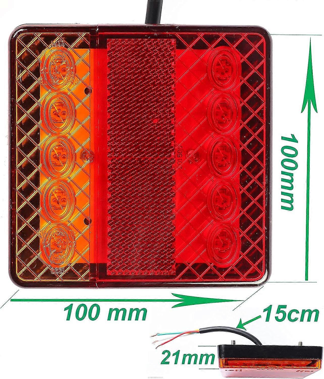 LED Rear Trailer Lights 4 Function,2pcsTrailer Lights Rear 12v,Trailer ...