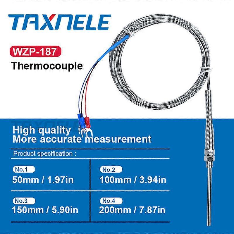 2M Stainless Steel RTD PT100 Temperature Sensor Probe Thermal ...