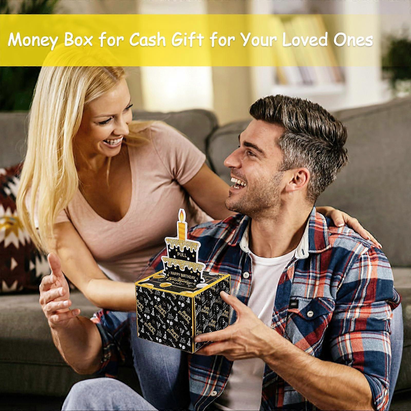 Happy Birthday Day Money Box for Cash Gift Pull,Money Gift Boxes for ...