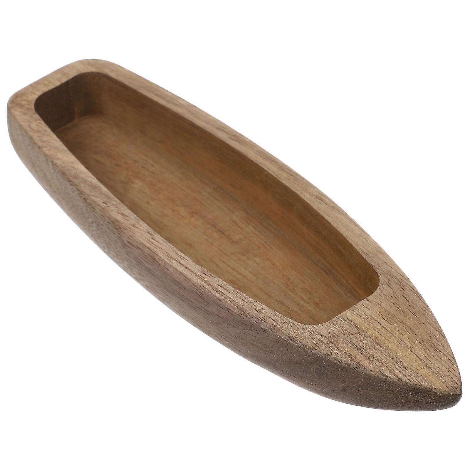 Wooden Boat Decor Unfinished Boat Natural Wooden Boat Craft Fishing ...