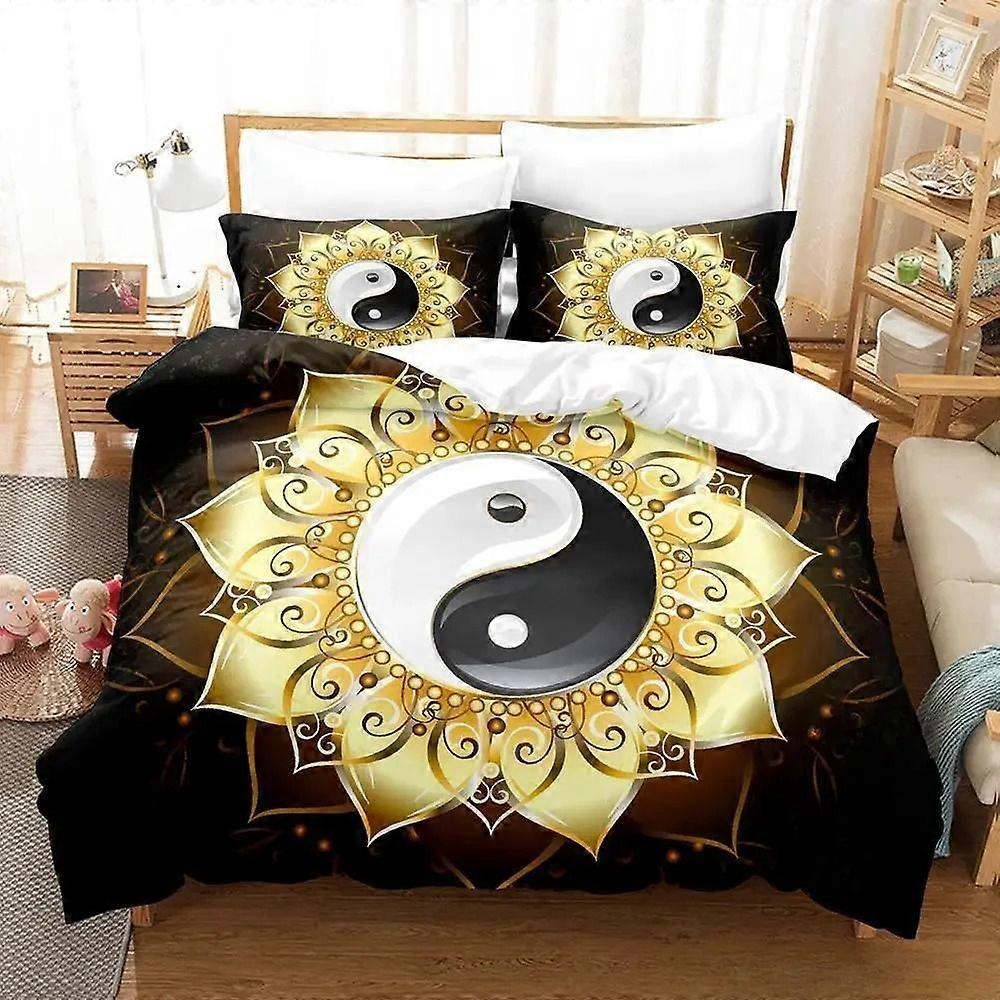 x2165 Bed SheetsColorful yin and yang made of color combinations ...