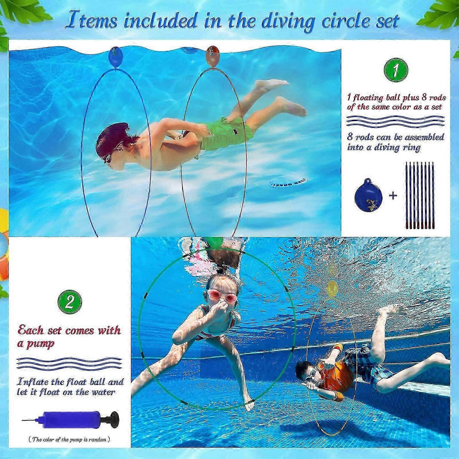 Floating Swim Thru Rings for Underwater Diving, Pool & Sea Sports ...