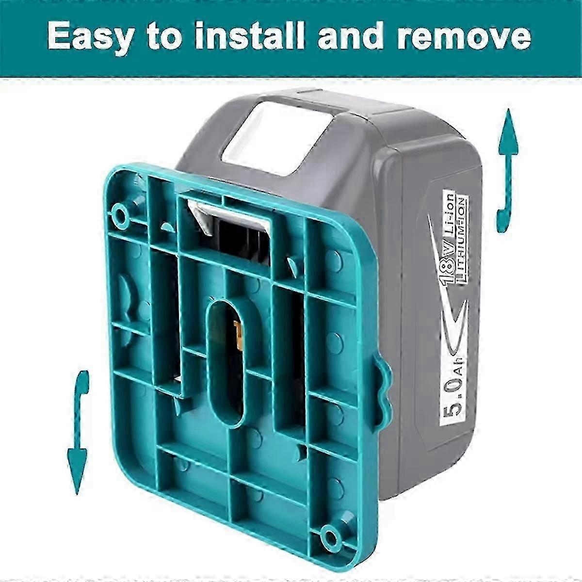 10-Pack Battery Holder for Makita 14.4V/18V Li-Ion Tools - Storage Rack ...