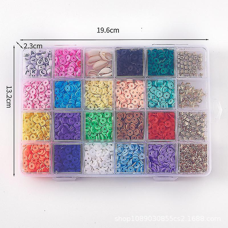4000pcs Polymer Clay Beads 18 Colors Flat Beads 6mm,with Clay Beads ...