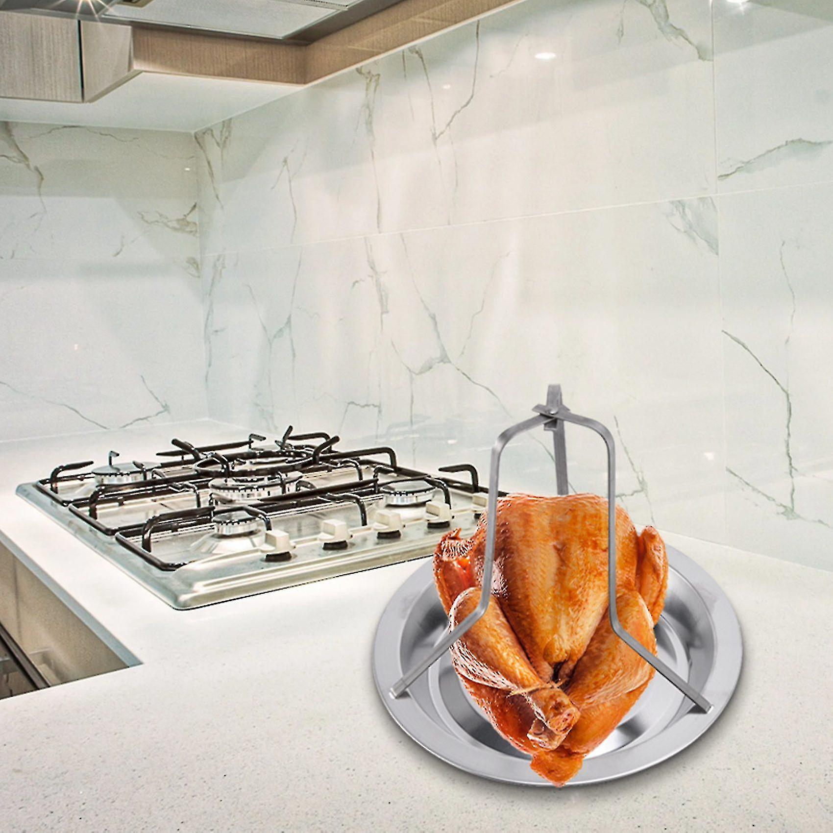 Chicken Stand Stainless Steel Vertical Chicken Roaster Rack Beer Butt ...