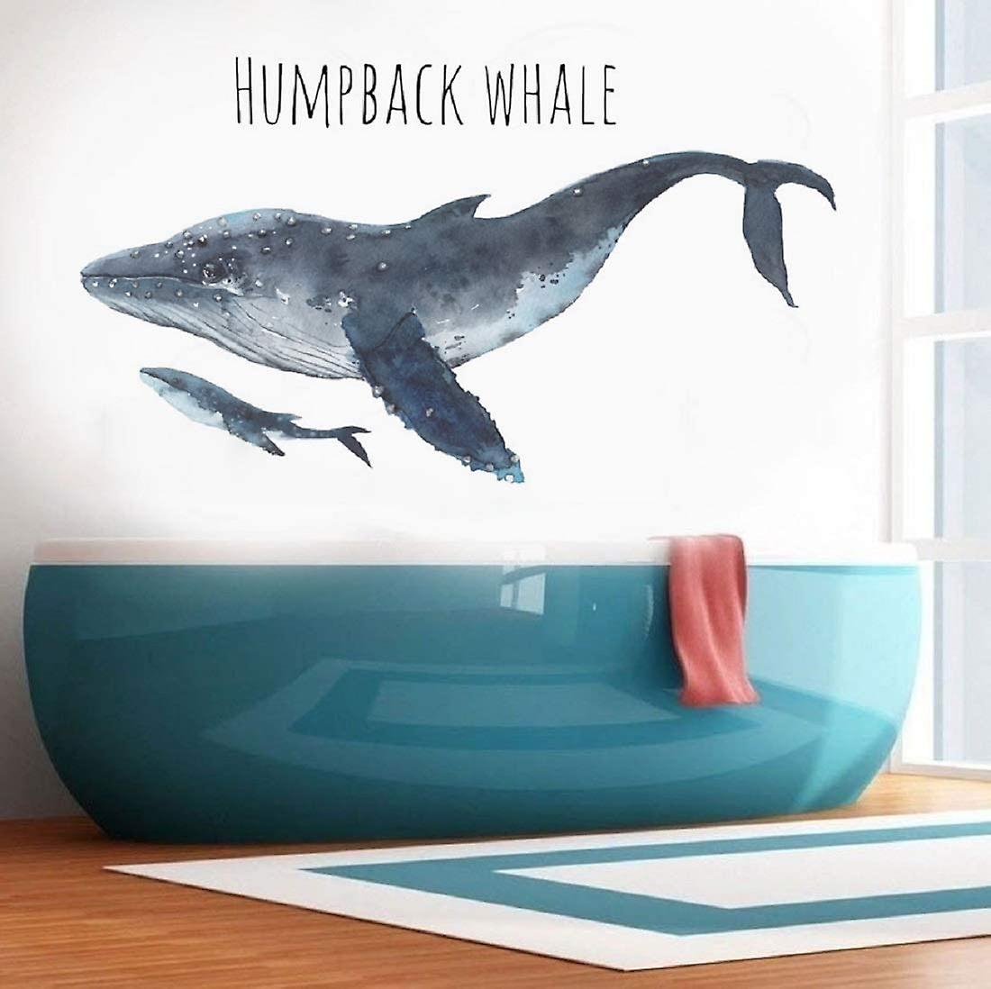 Humpback Whale Wall Decals Marine Animal Stickers Peel and Stick Art ...