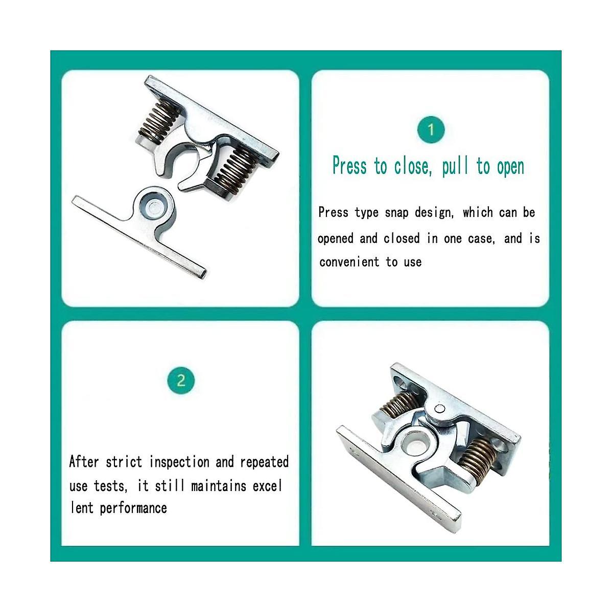 1Pcs Spring Loaded Door Easy Lock Stop Catch Release Clamp Double ...
