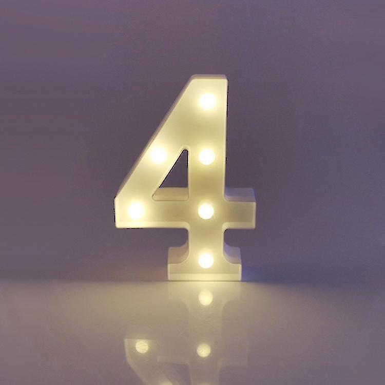 22cm Led Light Up Numbers White 0-9 Wedding Birthday Party Battery ...