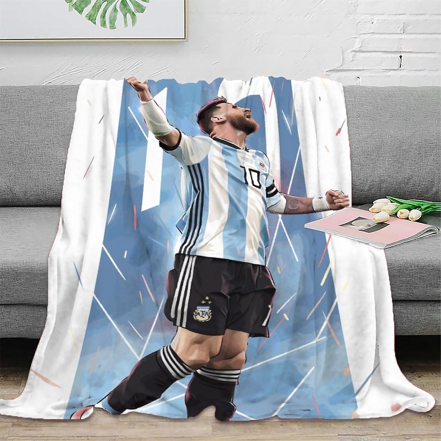 REIPOL Messi Fleece Blanket - Football Soft Warm Throws for Kids Teens ...