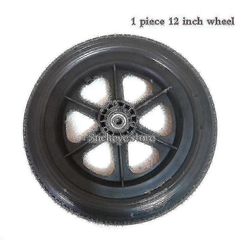 12 Inches Wheelchair Wheel 12 1 / 2x2 1 / 4 Pu Tire Inflation Free ...