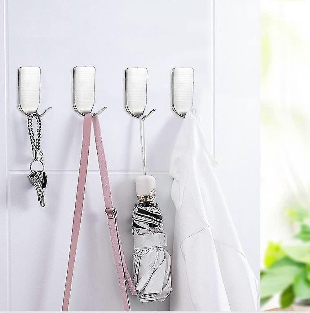 Self Adhesive Wall Hooks, 10 Self Adhesive Towel Hooks No Punching ...