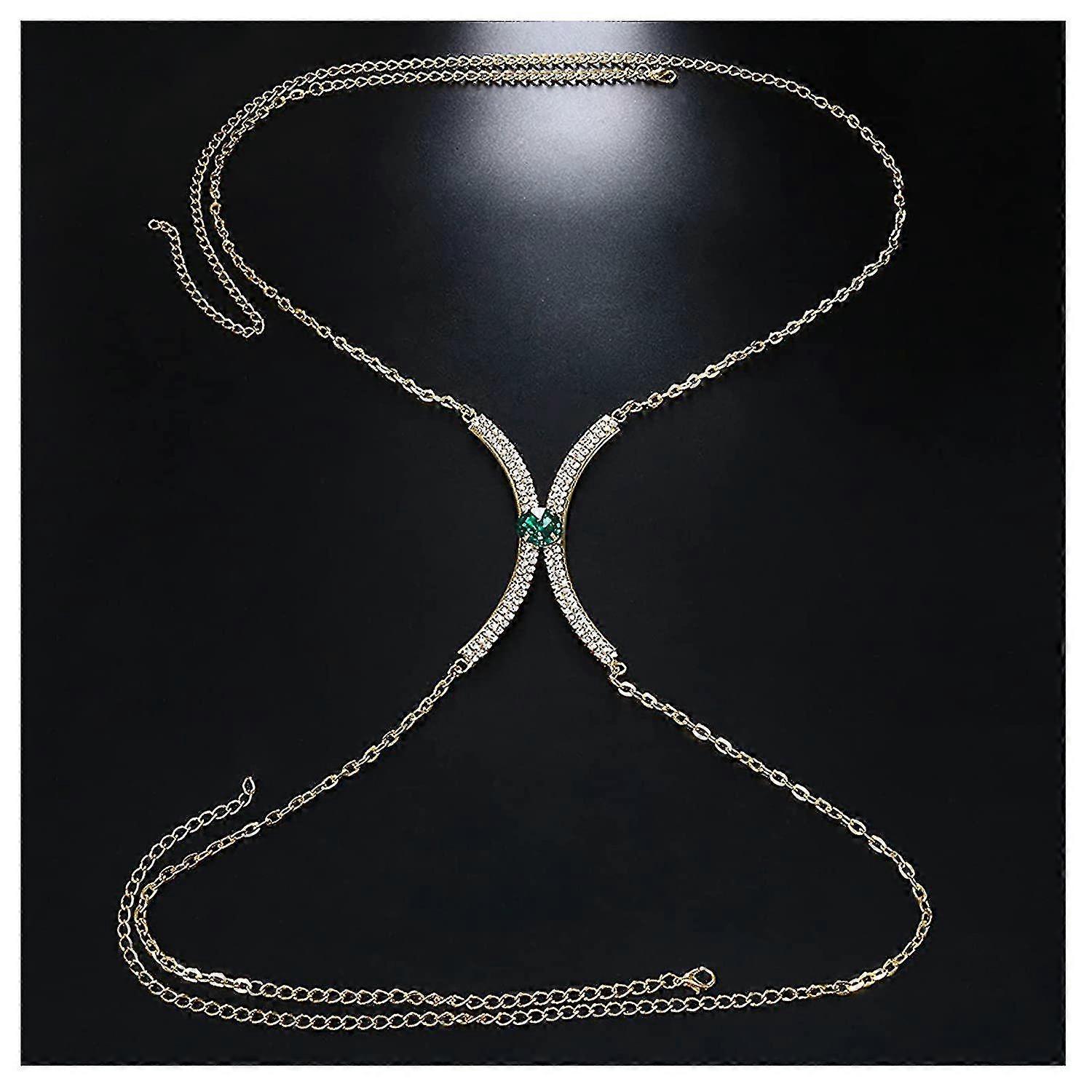 Rhinestone Bra Chain, Body Chain Rhinestone Bra Underwear Body Chain ...