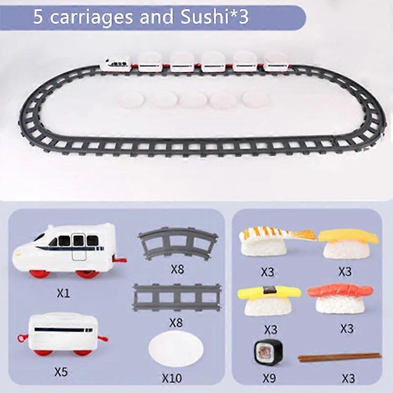 Sushi Train Track Train Rotary Sushi Toy Electric Train Rotary Sushi ...