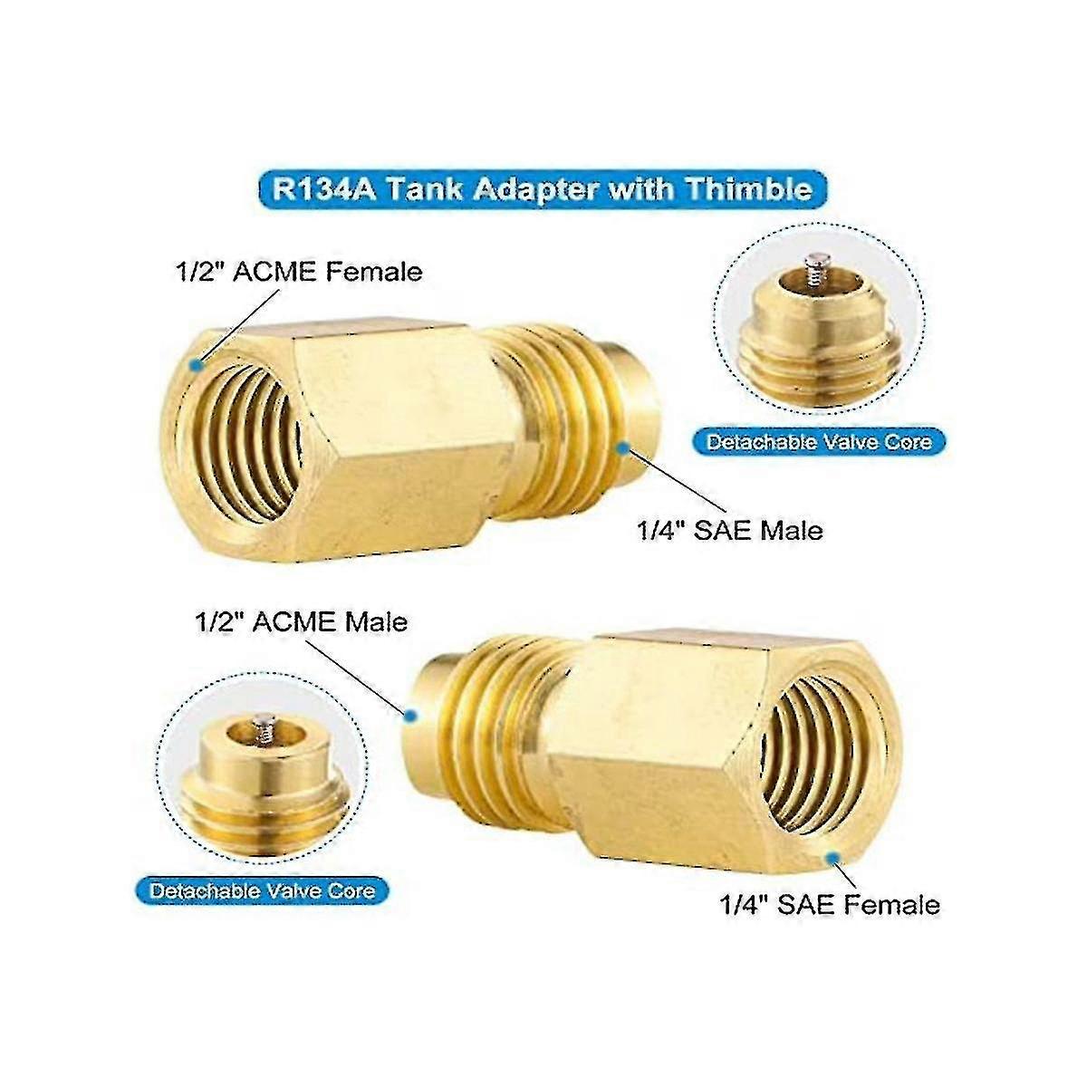 R410a Mini Split Adapters, R410a Charging Vacuum Port Connector With 5 ...