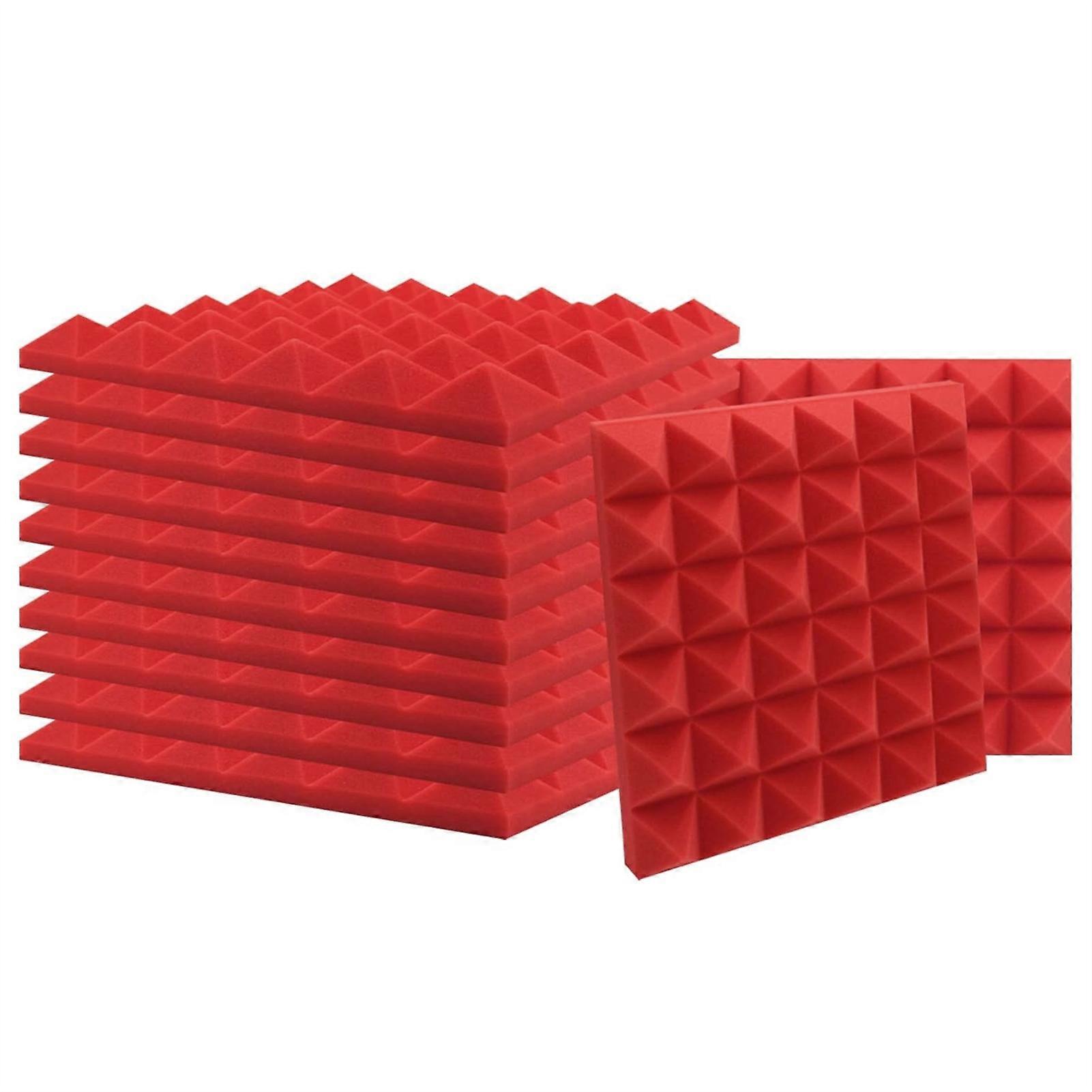 12 PACK Acoustic Foam Panels Fireproof Pyramid Soundproof Studio Wall ...