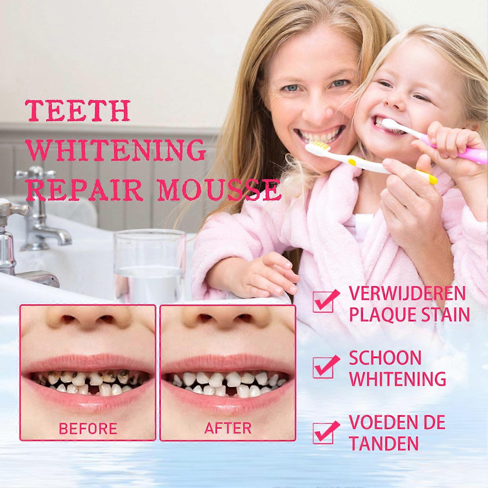JAYSUING 60ml Kids Foam Toothpaste Teeth Whitening Repair Mousse Gums Protection Tooth Decay ...