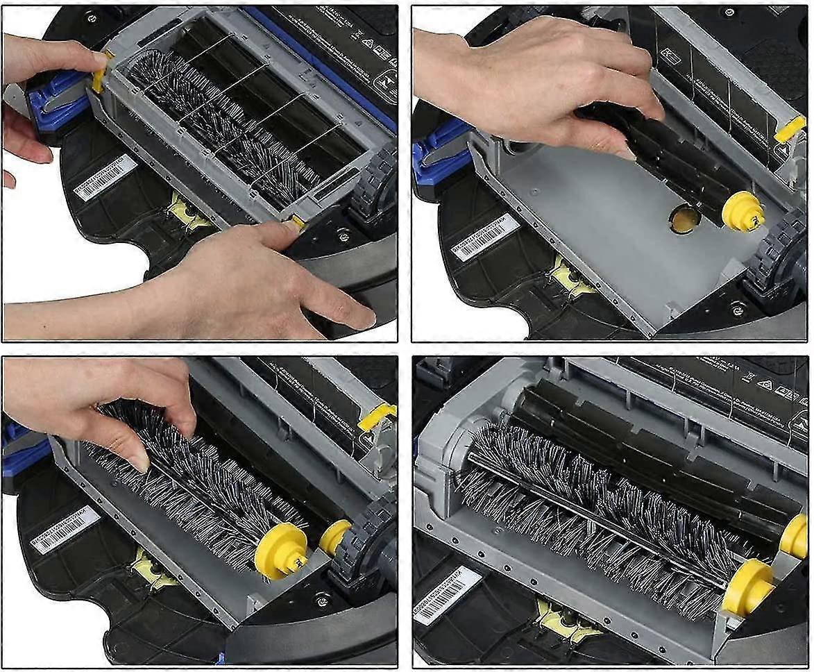 4 Replacement Roller Brush Accessory Kits Compatible With Irobot Roomba 600 Series Vacuum ...