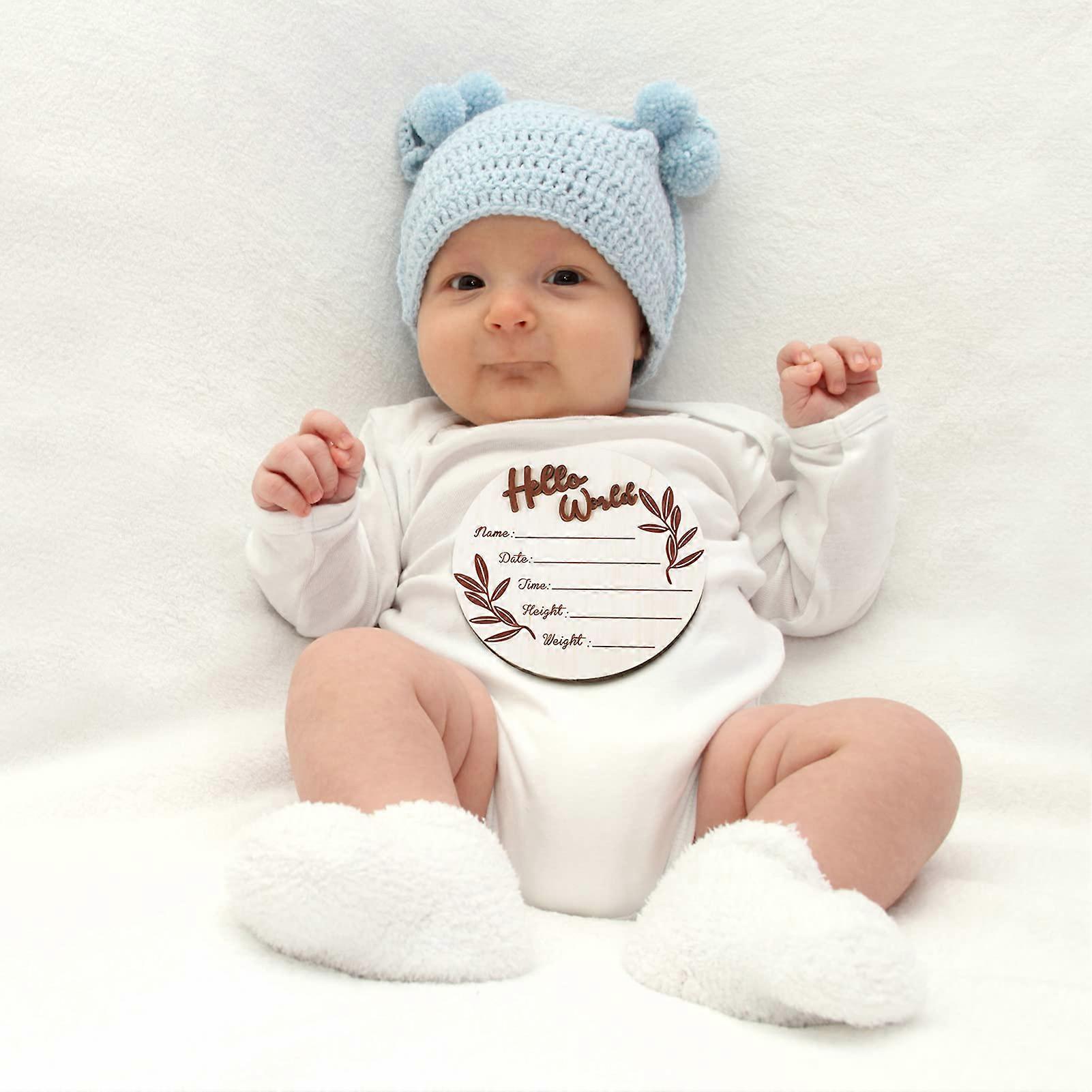 Baby Name Announcement Sign Hello World Newborn Sign for New Baby Boy ...