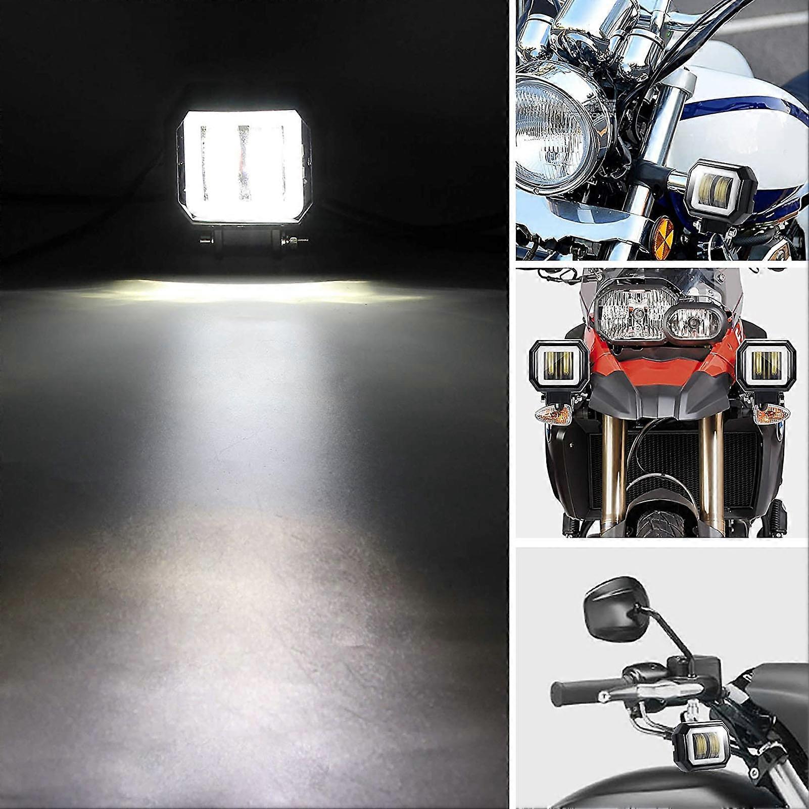 20 W 6500K LED Square Light Bar Spotlight DRL Angel Eyes Side ...