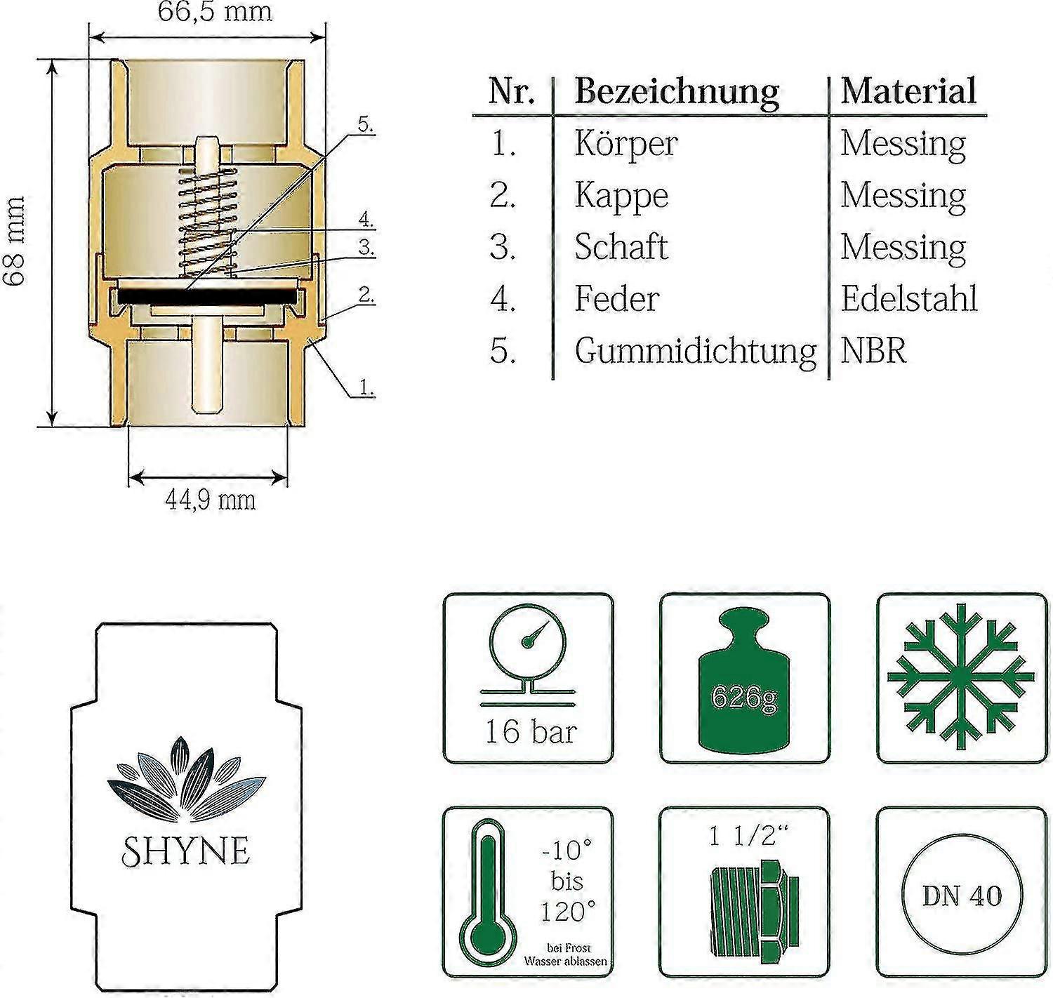 Heavy Duty Rust Proof And Waterproof High Quality Brass 1 1/2 Inch ...