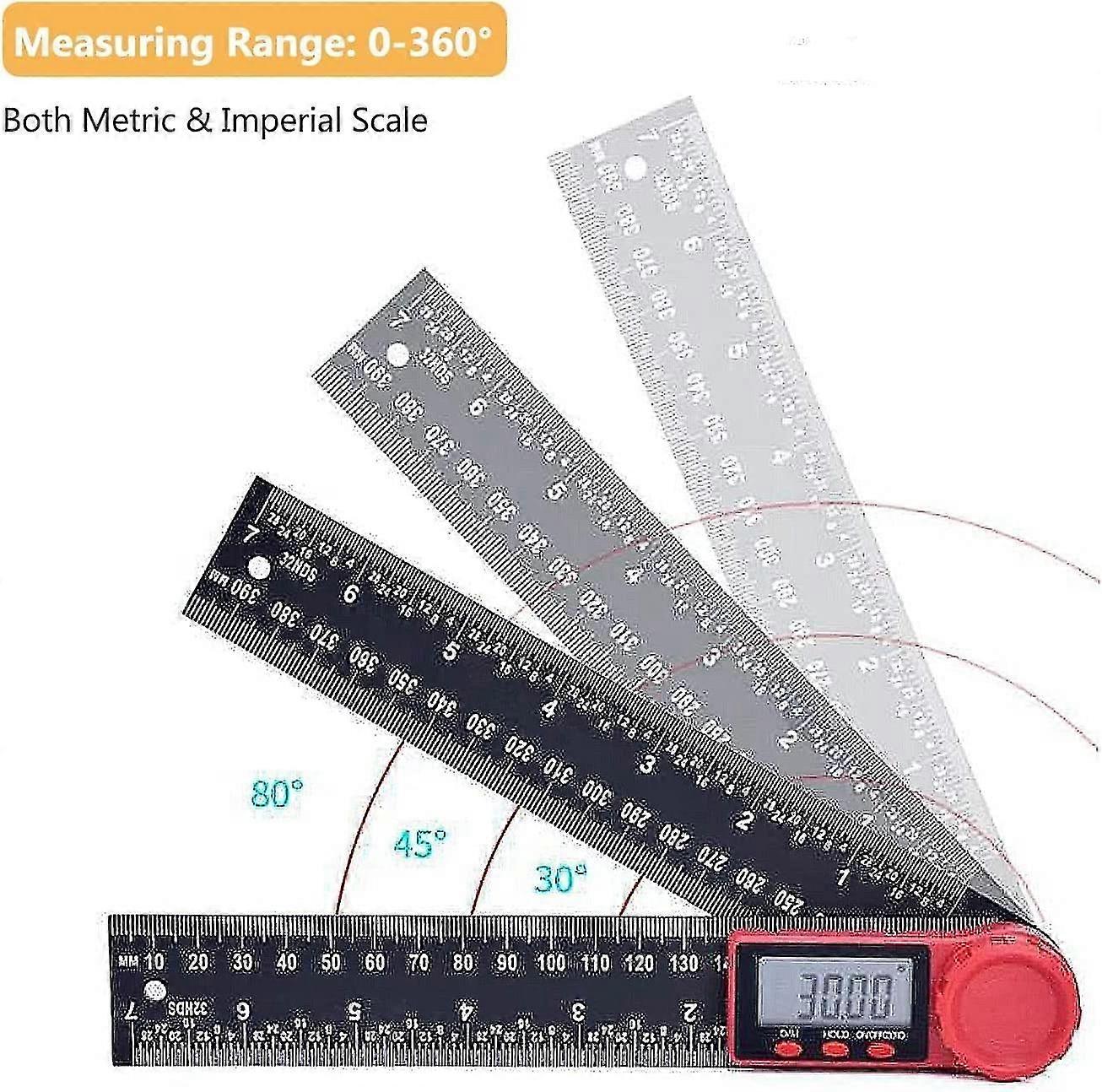 digital angle finder ruler, 200mm/ 7" digital angle finder protractor ...