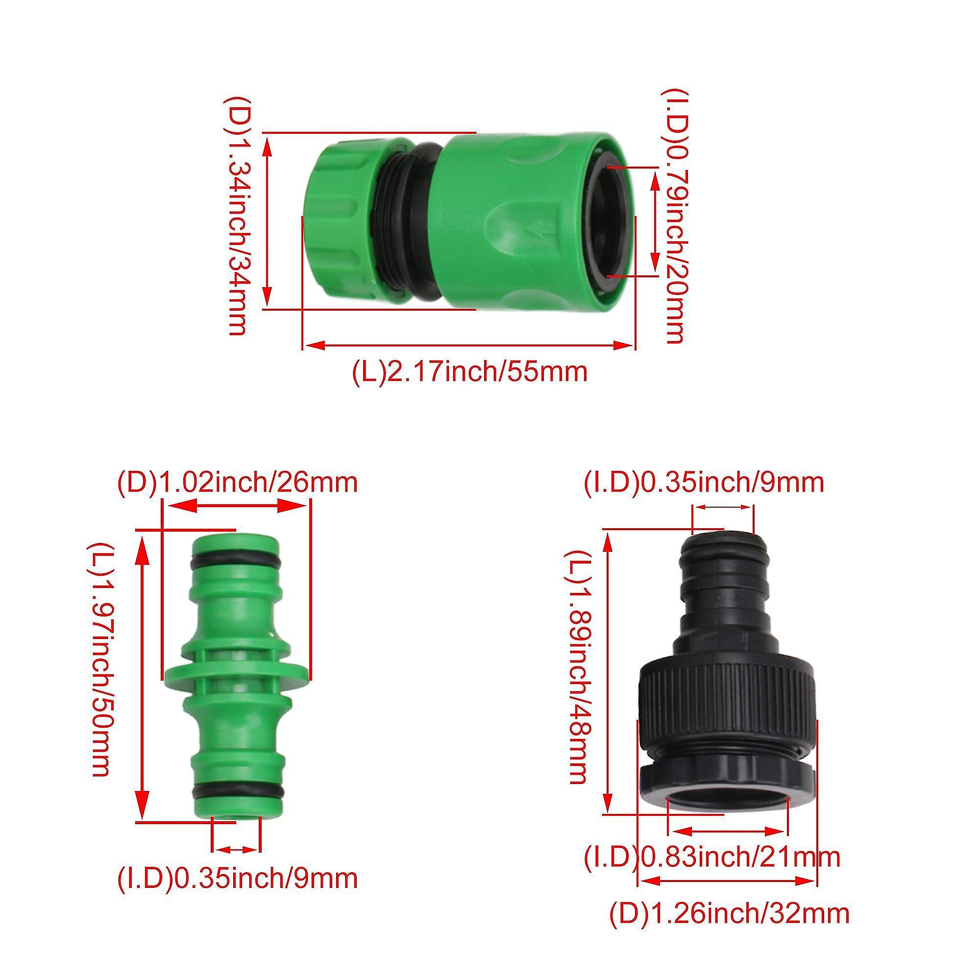 Garden hose fittings valves 10 pcs 1/2inch garden irrigation water pipe ...