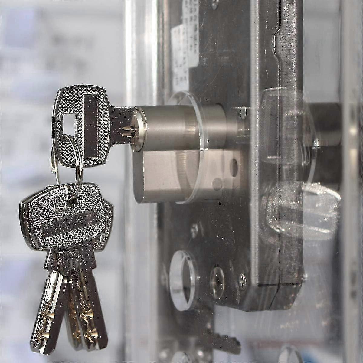 Cylinder Lock, 42.5/42.5(85mm) 8 Keys High Security Brass Finish Anti ...