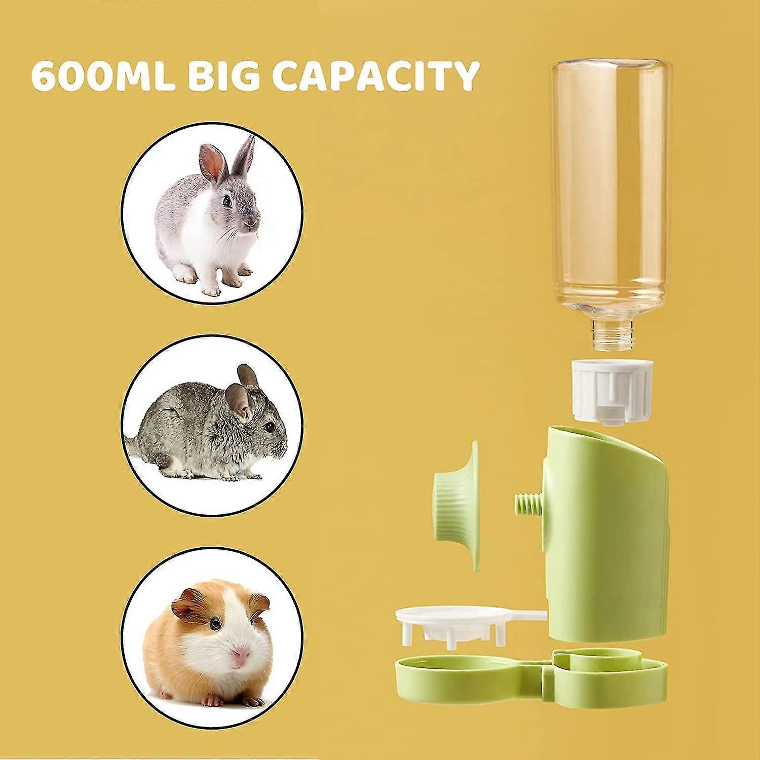 Rabbit Water Bottle, 600ml Hanging Automatic Water Dispenser By Gravity ...