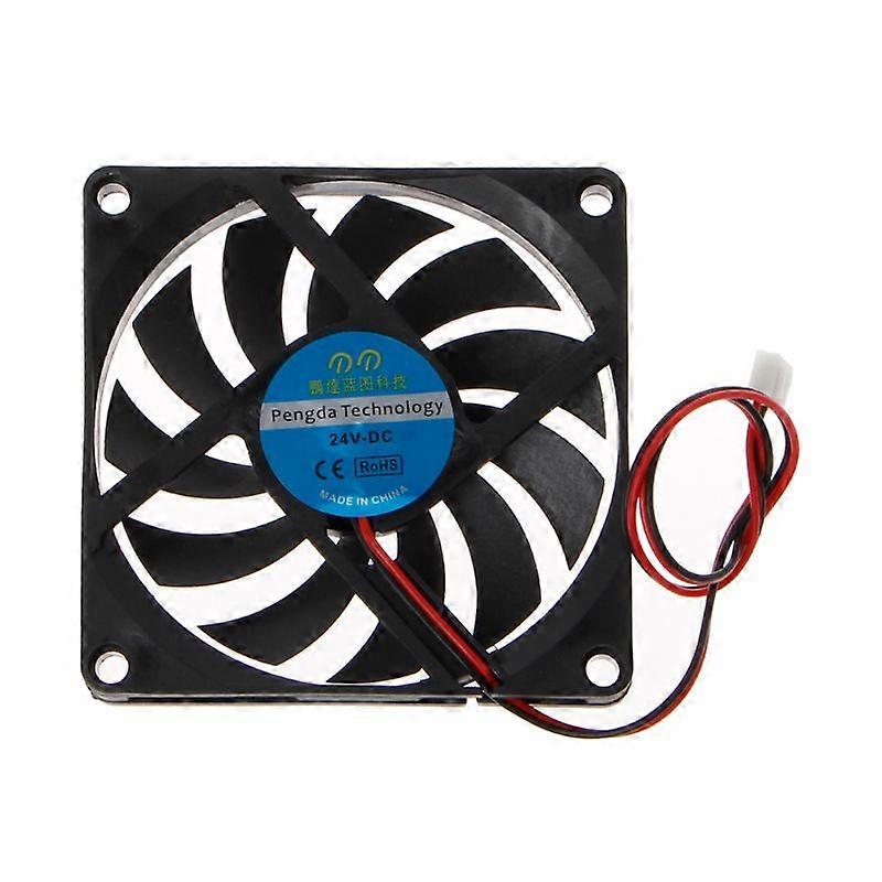 80mm Silent Cooling Fan 24V 2Pin 8010 DC Brushless Quiet compatible-for PC Computer Case | Fruugo UK