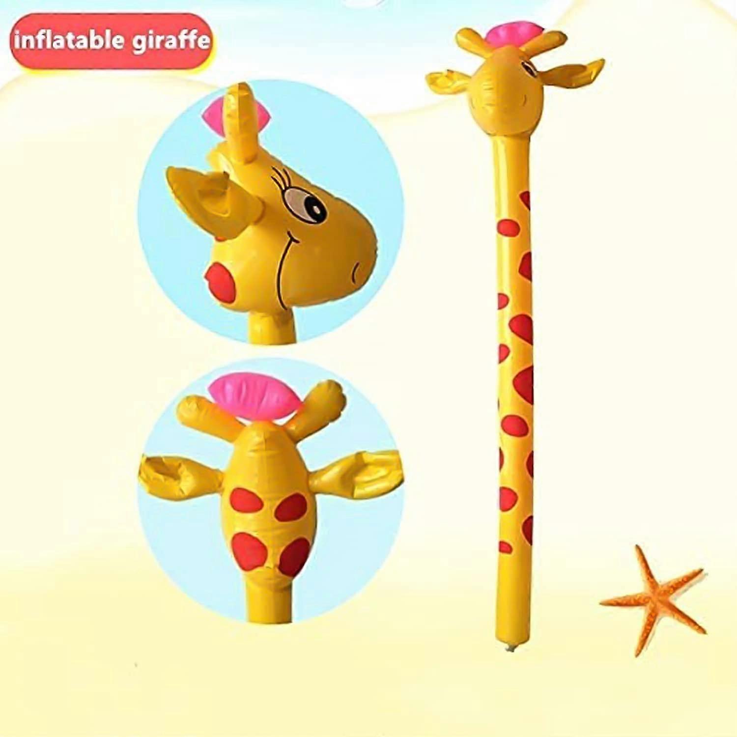 6pcs Inflatables Toys Animals Stick with Sound Jungle Safari Animals ...