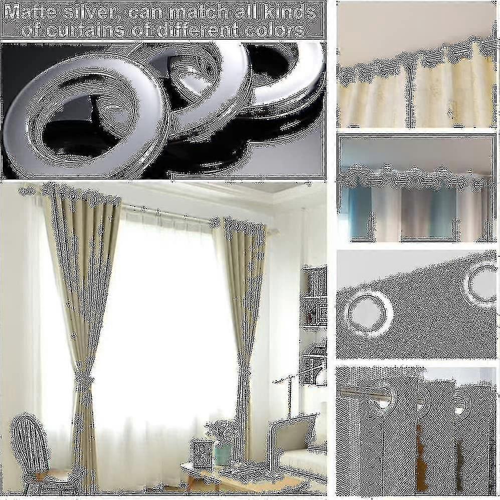 50 Pieces Plastic Curtain Rings Curtain Eyelet Rings 40mm Plastic Rings ...