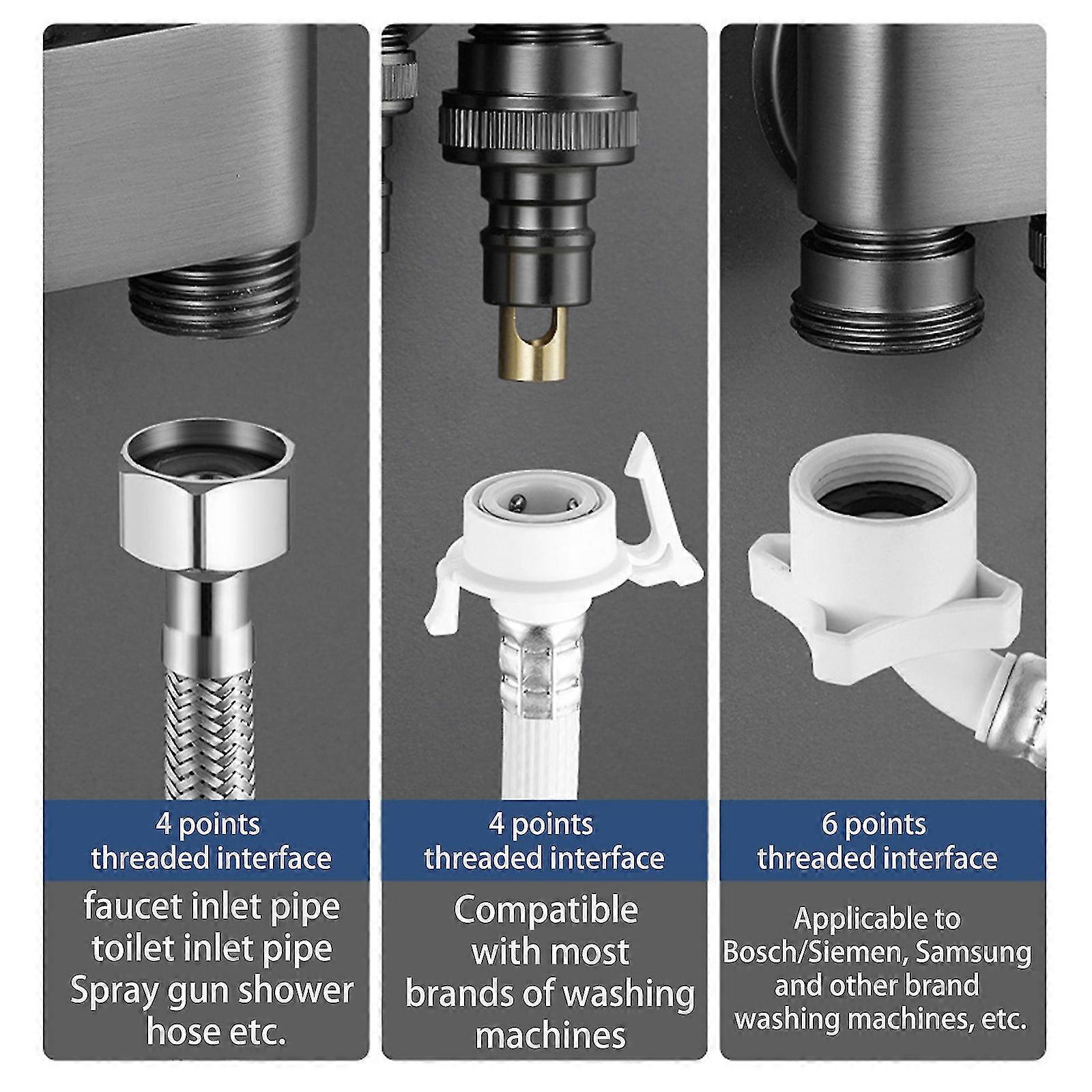 Washing Machine Faucet Automatic Water Stop Valve-elegant Handle ...