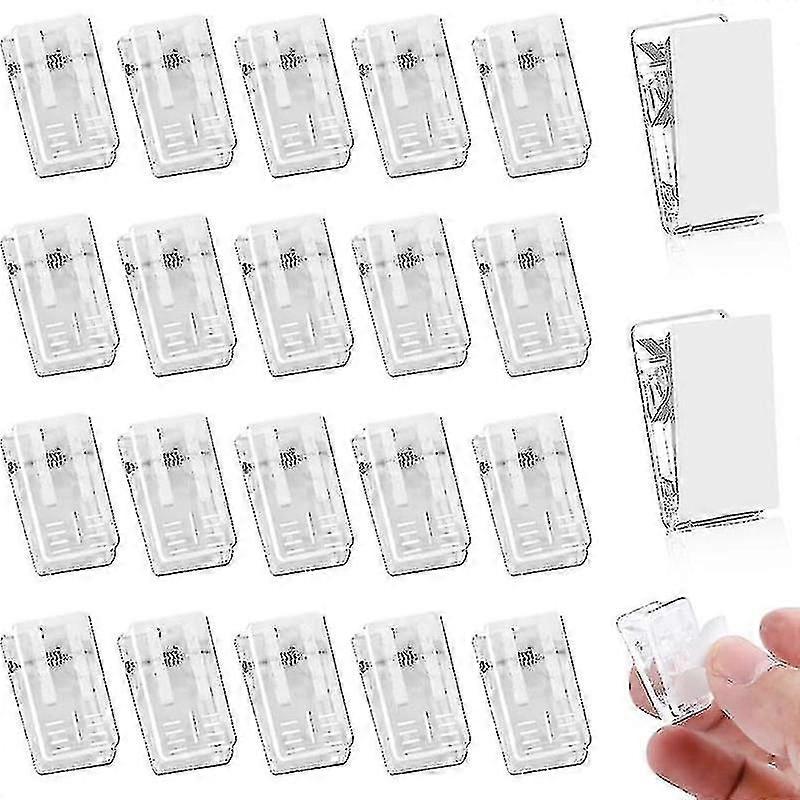 20Pcs Self-Adhesive Clips Wall Tapestry Clips Sticky Clips Plastic ...