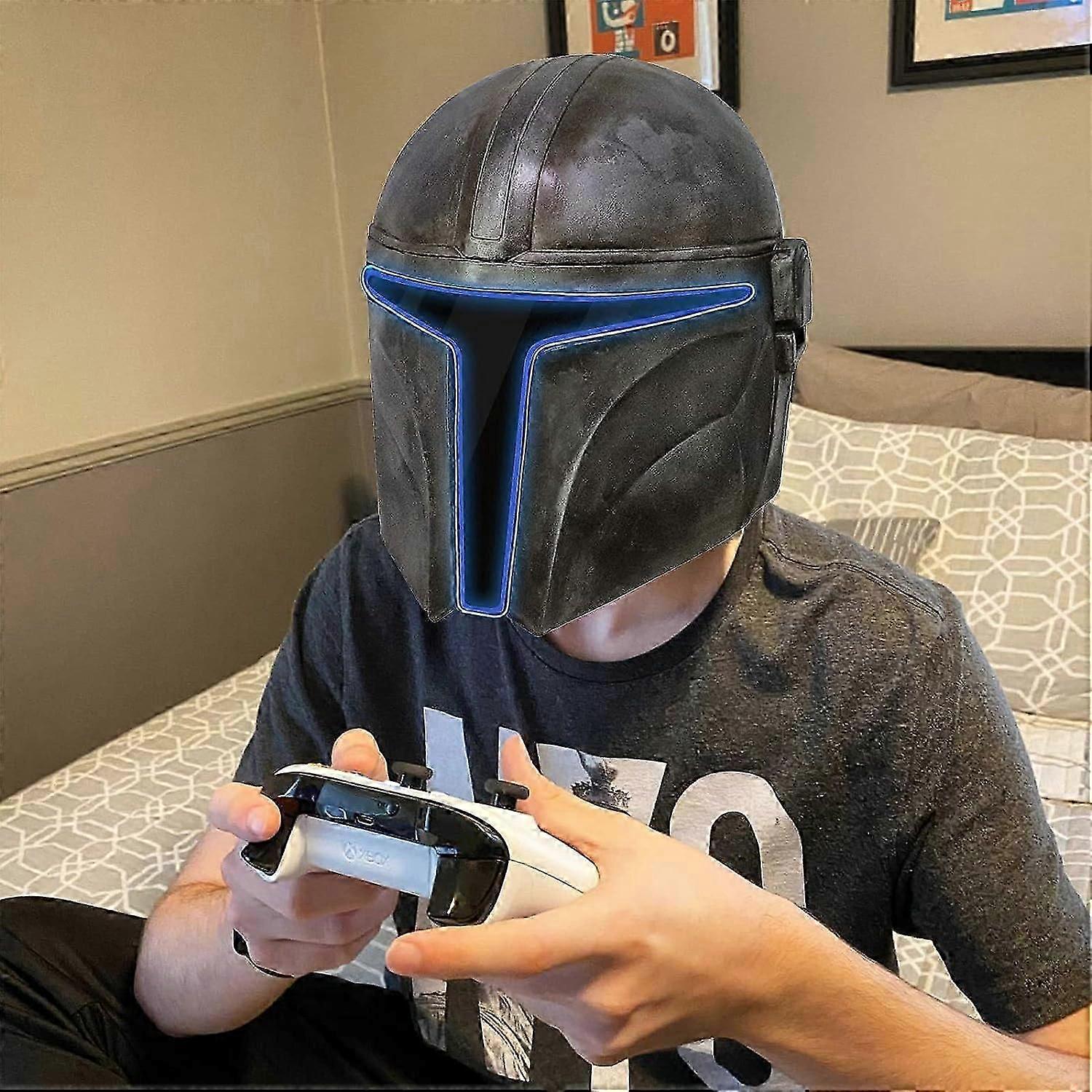 Sw Mandalorian Helmet Mando Full Head Mask Mandalorian Costume ...